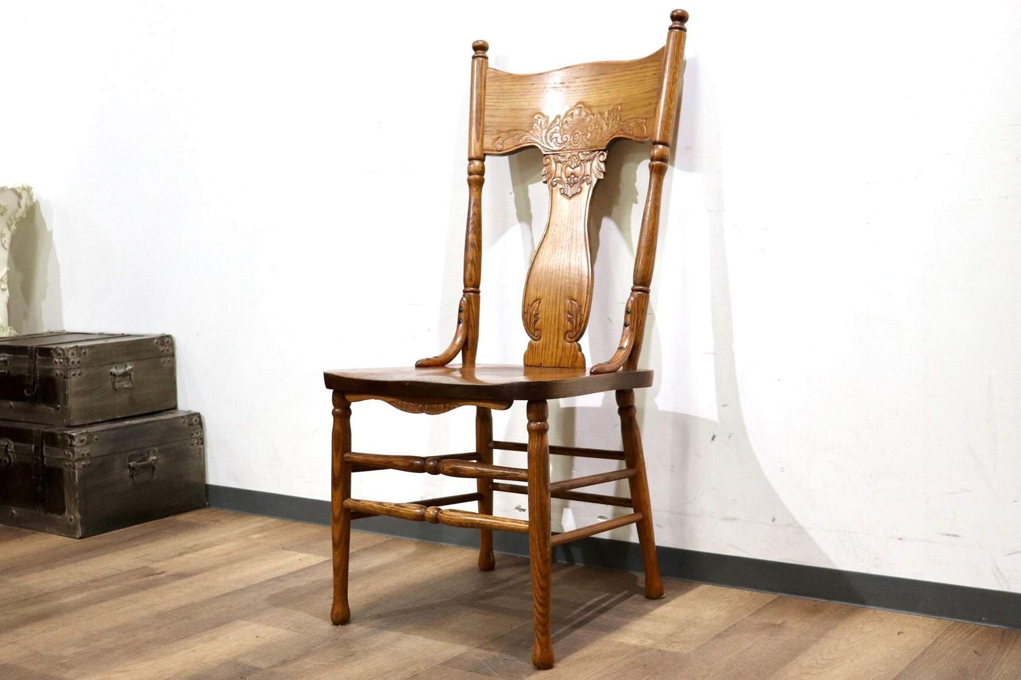GMHH252A Shin Lee / シンリー ダイニングチェア 食卓椅子 ハイバック オーク材 彫刻 カントリー アンティーク IDC大